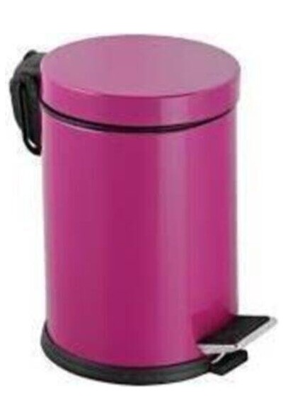 Piyop Çelik Metal 12 Litre Pedallı Çöp Kovası Mor Çöp Kutusu