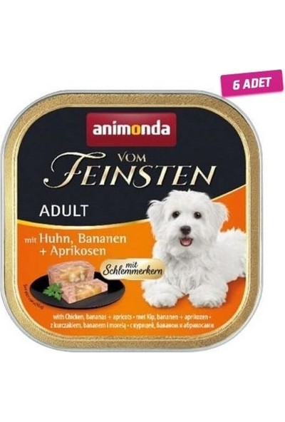 Animonda Vom Feinsten Tavuklu Muzlu ve Kayısılı Yetişkin Köpek Konservesi 150 Gram 6'lı Animonda Vom Feinsten Tavuklu Muzlu ve Kayısılı Yetişkin Köpek Konservesi 150 Gram 6'lı