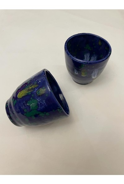 Belisama Talisman El Yapımı Seramik Kulpsuz Fincan Iki Adet Takım