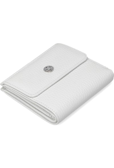 Tergan Beyaz Deri Kadın Cüzdan 05627B69