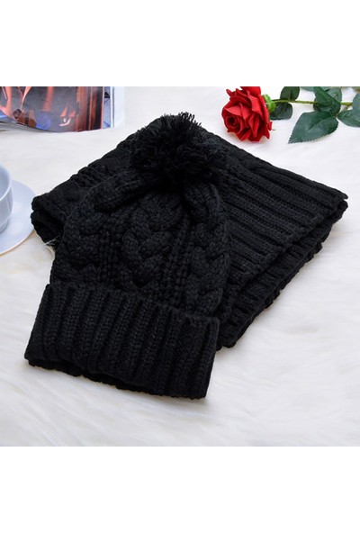 Vandor Girls 2 Adet Kadın Kışlık Örme Şapka Eşarp