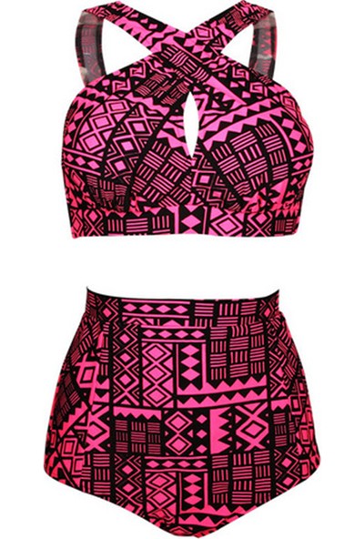 Vandor Girls Büyük Beden Bayan Yüksek Bel Bikini Takımı (Yurt Dışından) Vandor Girls Büyük Beden Bayan Yüksek Bel Bikini Takımı (Yurt Dışından)