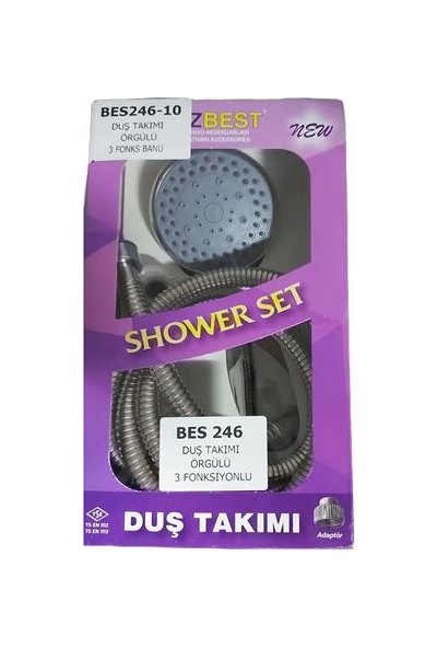 Duş Takımı Örgülü 3 Fonksiyonlu Banu