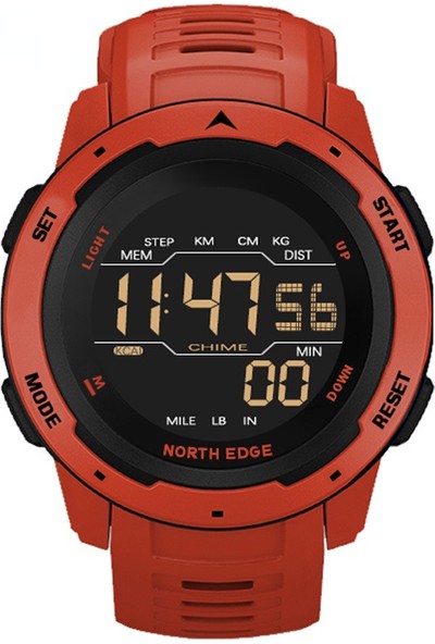 North Edge Çift Zamanlayıcı Pedometre Çalar Saat Su Geçirmez 50 M (Yurt Dışından) North Edge Çift Zamanlayıcı Pedometre Çalar Saat Su Geçirmez 50 M (Yurt Dışından)
