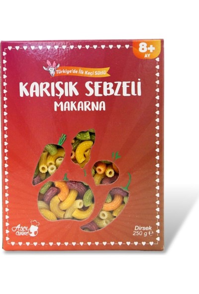 Aşçı Anne Karışık Sebzeli Makarna (Dirsek) 8+Ay Aşçı Anne Karışık Sebzeli Makarna (Dirsek) 8+Ay