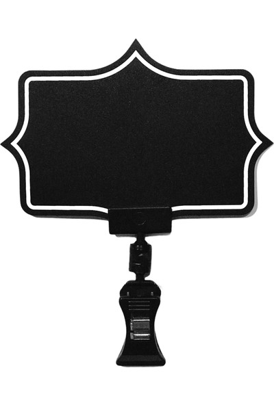 MT Siyah Pvc Yazılıp Silinebilen Mandallı Yıldız Şekilli Fiyatlık 10 Adet