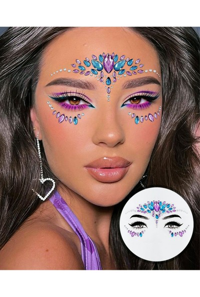 Bear & Pear Mermaid Kendinden Yapışkanlı Kristal Yüz Taşı Renkli Face Sticker Bear & Pear Mermaid Kendinden Yapışkanlı Kristal Yüz Taşı Renkli Face Sticker