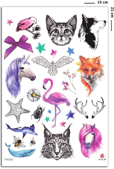 BP Tattoo Karışık Renkli Geçici Çocuk Dövmesi