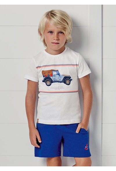 Mayoral Beyaz Erkek Çocuk 2'li T-Shirt