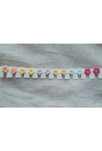 Mugeta 90'lar Pıt Pıt Çiçek Toka Çok Renkli 12'li Mugeta 90'lar Pıt Pıt Çiçek Toka Çok Renkli 12'li