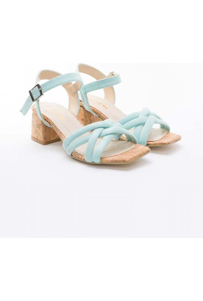 Günkar Su Yeşili Süet Sandalet