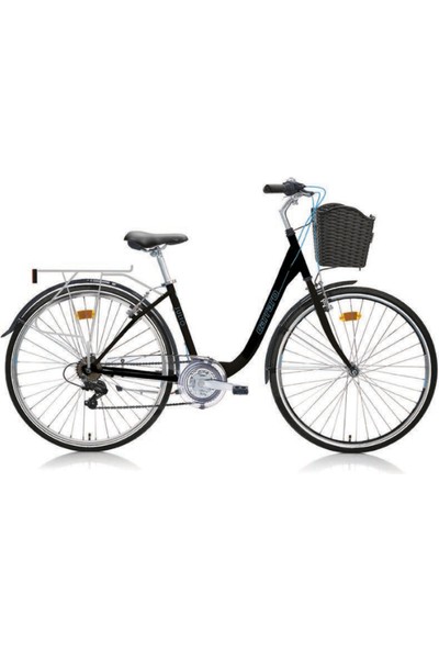 28J Carraro Julıo Şehir Bisikleti - Mat Siyah Mavi - 46 28J Carraro Julıo Şehir Bisikleti - Mat Siyah Mavi - 46