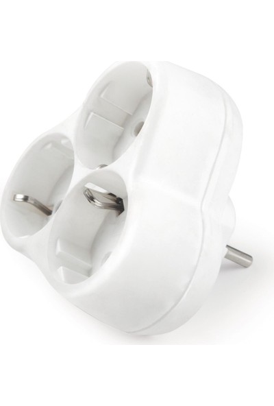 Viko Topraklı Üçlü Beyaz 3 Lü Fiş-Priz Yonca Papatya Priz
