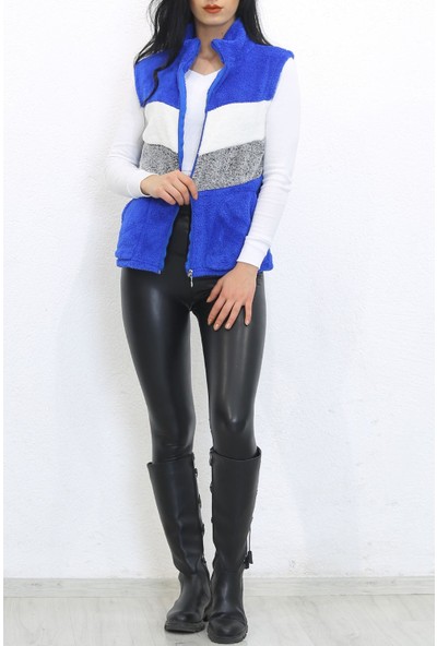 Lukas Fermuarlı Peluş Yelek Saksbeyaz - 4510.107.