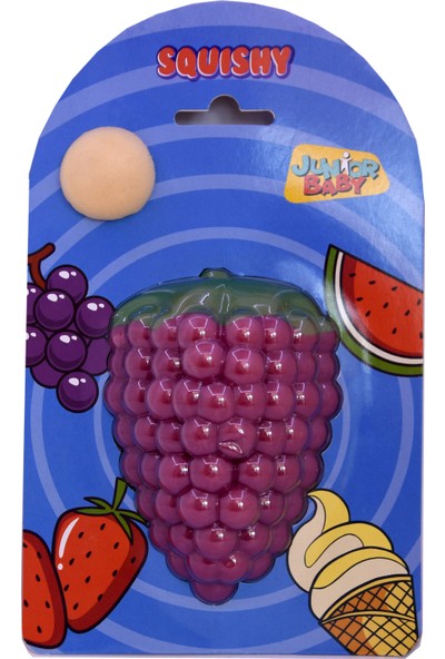 Squishy Mor Üzüm Meyve Sukuşi Yavaş Kabaran Sukushi 13CM