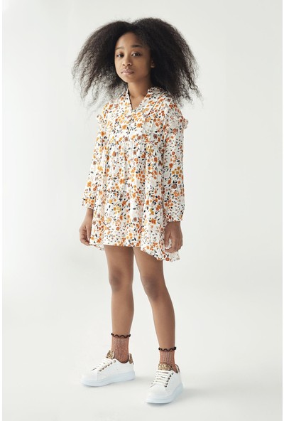 B&G Store Kız Çocuk Desenli Elbise 21PFWTJ4901