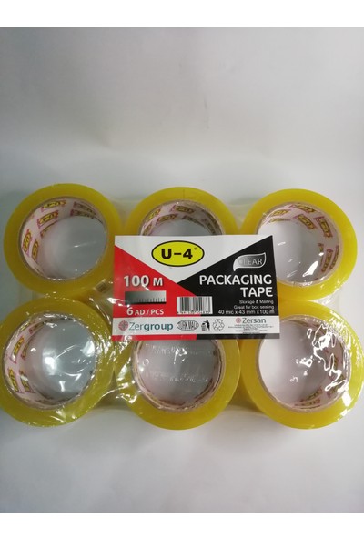 Takatuka Hediyelik U-4 Şeffaf 100MT Koli Bandı 45 mm Takatuka Hediyelik U-4 Şeffaf 100MT Koli Bandı 45 mm