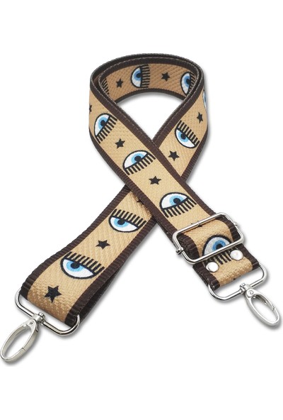 Razar Razar Göz Desenli Çapraz Çanta Askısı