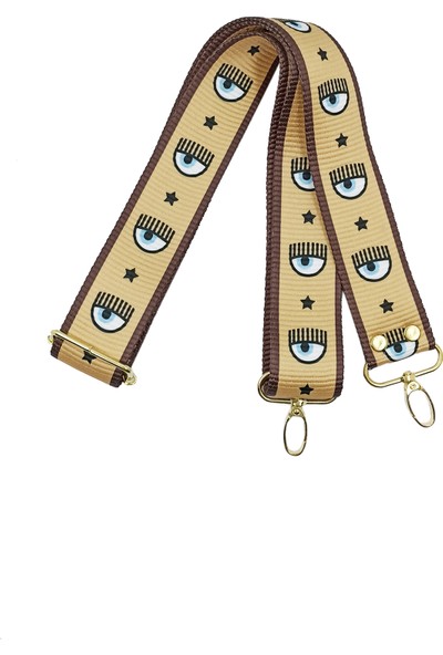 Razar Göz Desenli Çapraz Çanta Askısı - Gold