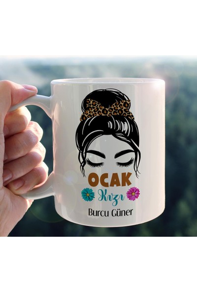 Doğum Günü Ocak  kızı Kişiye Özel Hediye  Beyaz Baskılı  Kupa