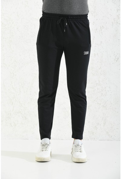 Rodi TY21YE090194 Siyah Erkek Ex Baskılı Düz Paça Eşofman Altı