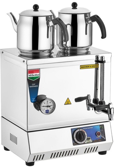 Miletto MP02 23 Lt Çift Demlikli Elektrikli Çay Makinesi (Demlikler Dahil) Miletto MP02 23 Lt Çift Demlikli Elektrikli Çay Makinesi (Demlikler Dahil)