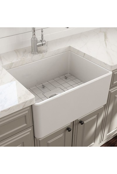 Bocchi Lavello Mutfak Eviyesi 60 cm Parlak Beyaz 1137-001-0120-03 Bocchi Lavello Mutfak Eviyesi 60 cm Parlak Beyaz 1137-001-0120-03