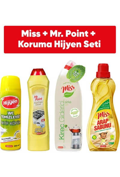 Koruma Hijyen (Wc Temizleyici, Ovma Kremi, Kireç Giderici, Arap Sabunu) Koruma Hijyen (Wc Temizleyici, Ovma Kremi, Kireç Giderici, Arap Sabunu)