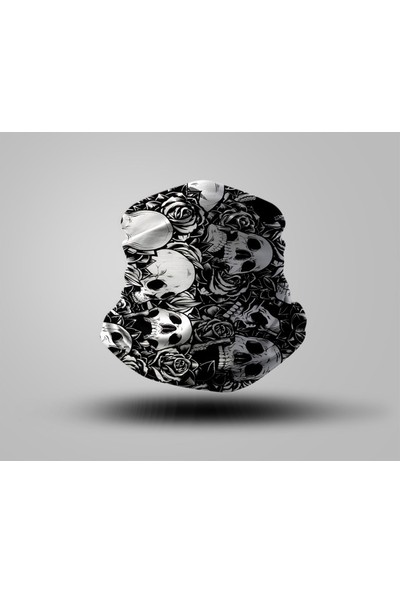Kampf Mikro Fiber Taktiksel Fonksiyonel Outdoor Dikişsiz Boyunluk / Buff / Bandana - Skull Grave