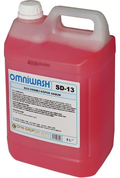 Omniwash Sd-13 5000ML Eco Hijyenik Köpük Sıvı El Sabunu Omniwash Sd-13 5000ML Eco Hijyenik Köpük Sıvı El Sabunu