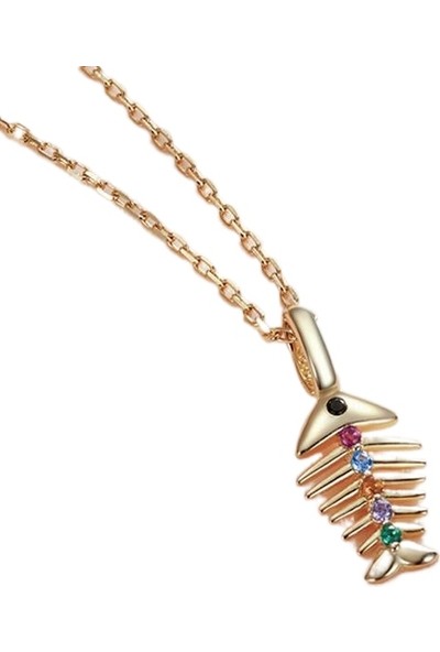 None Balık Kemik Kolye (Yurt Dışından)