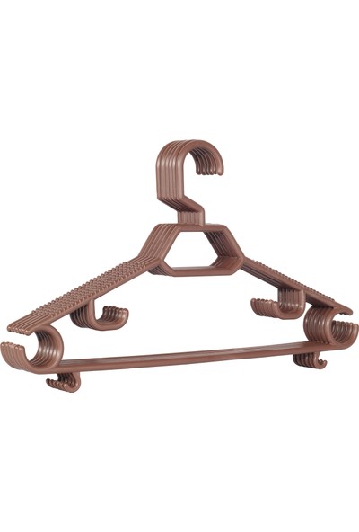 Provide Plastik Askısı Ekonomik 6 Adet ( Kahve Rengi )