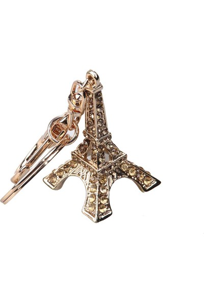 Gold Kadın Anahtarlık Taşlı Paris Tasarım
