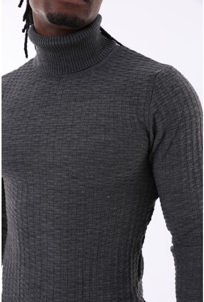 Everest Unı Katlama Yaka Uzun Kollu Kazak