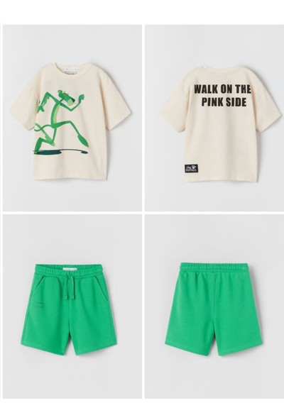 Emelmabel Pinkpanter Şortlu Yazlık Çocuk Takım Emelmabel Pinkpanter Şortlu Yazlık Çocuk Takım