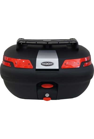 Maxem Sl-45 Motosiklet Arka Çanta Topcase Siyah Kırmızı Camlı+Üst Bagaj Maxem Sl-45 Motosiklet Arka Çanta Topcase Siyah Kırmızı Camlı+Üst Bagaj