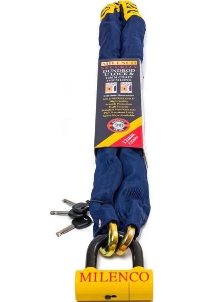 Milenco 6392 Motosiklet Alarmlı Disk KILIDI+ZINCIR(12MMX1.4M) Milenco 6392 Motosiklet Alarmlı Disk KILIDI+ZINCIR(12MMX1.4M)