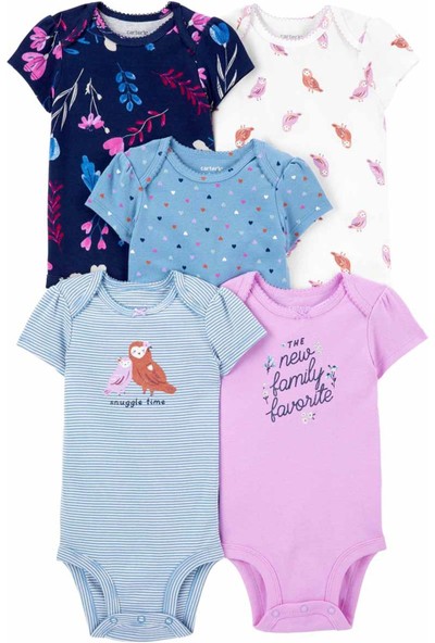 Carter's Kız Bebek Body Kısa Kollu 5'li Paket Carter's Kız Bebek Body Kısa Kollu 5'li Paket