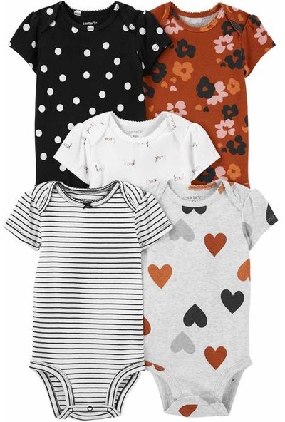 Carter's Kız Bebek Body Kısa Kollu 5'li Paket Carter's Kız Bebek Body Kısa Kollu 5'li Paket