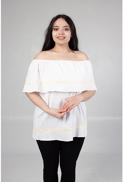 Truva Xxl Büyük Beden Kadın Giyim Şile Bezi Pamuklu Omuz Detaylı Pamuklu Bluz Çok Renkli BZ654 Truva Xxl Büyük Beden Kadın Giyim Şile Bezi Pamuklu Omuz Detaylı Pamuklu Bluz Çok Renkli BZ654