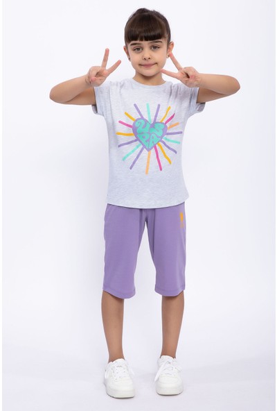 U.S. Polo Assn. Sun Love Karmelanj Kız Çocuk Kapri Takım