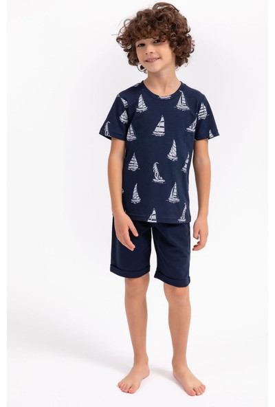 Arnetta Sailor Lacivert Erkek Çocuk Bermuda Takım