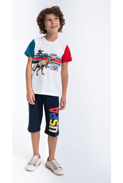 U.S. Polo Assn. Erkek Garson Kapri Takımı Krem-Lacı U.S. Polo Assn. Erkek Garson Kapri Takımı Krem-Lacı