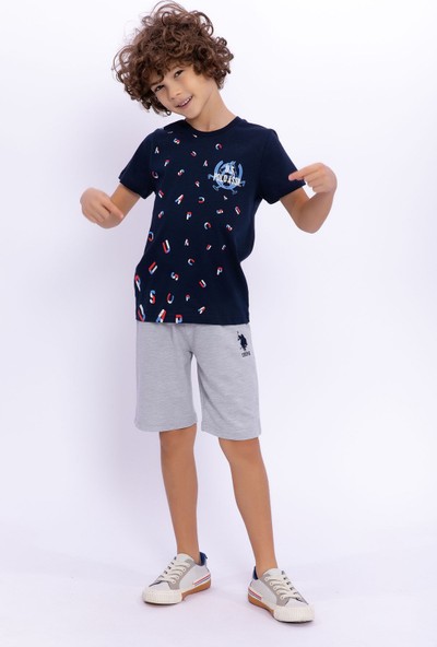 U.S. Polo Assn. Lacivert Erkek Çocuk Bermuda Takım