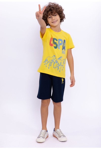 U.S. Polo Assn. Basic Sarı Erkek Çocuk Bermuda Takım U.S. Polo Assn. Basic Sarı Erkek Çocuk Bermuda Takım
