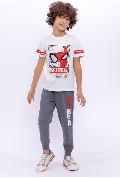 Spider Man Krem Erkek Çocuk Eşofman Takımı