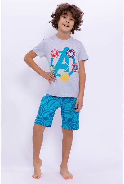 Avengers L Karmelanj Erkek Çocuk Bermuda Takım