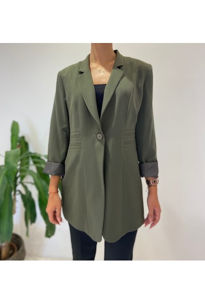 Büyük Beden Kadın Kumaş Ceket