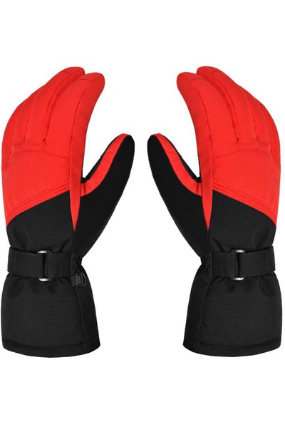 Farfi Rüzgar Geçirmez Kayak Eldiveni - L/kırmızı (Yurt Dışından)