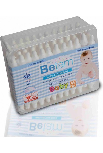 Betam Emniyetli Bebek Kulak Çubuğu 60'lı Betam Emniyetli Bebek Kulak Çubuğu 60'lı